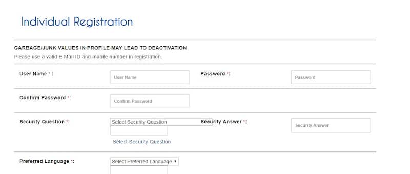 IRCTC Registration Step 3, 4, 5